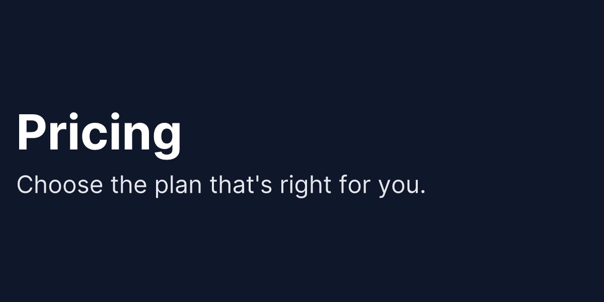 Pricing - Nuxt SaaS template Pricing - Nuxt SaaS template